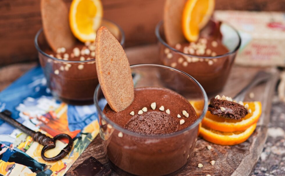 Mousse au Chocolat : Biscuits Sarrasin & Zeste d'Orange